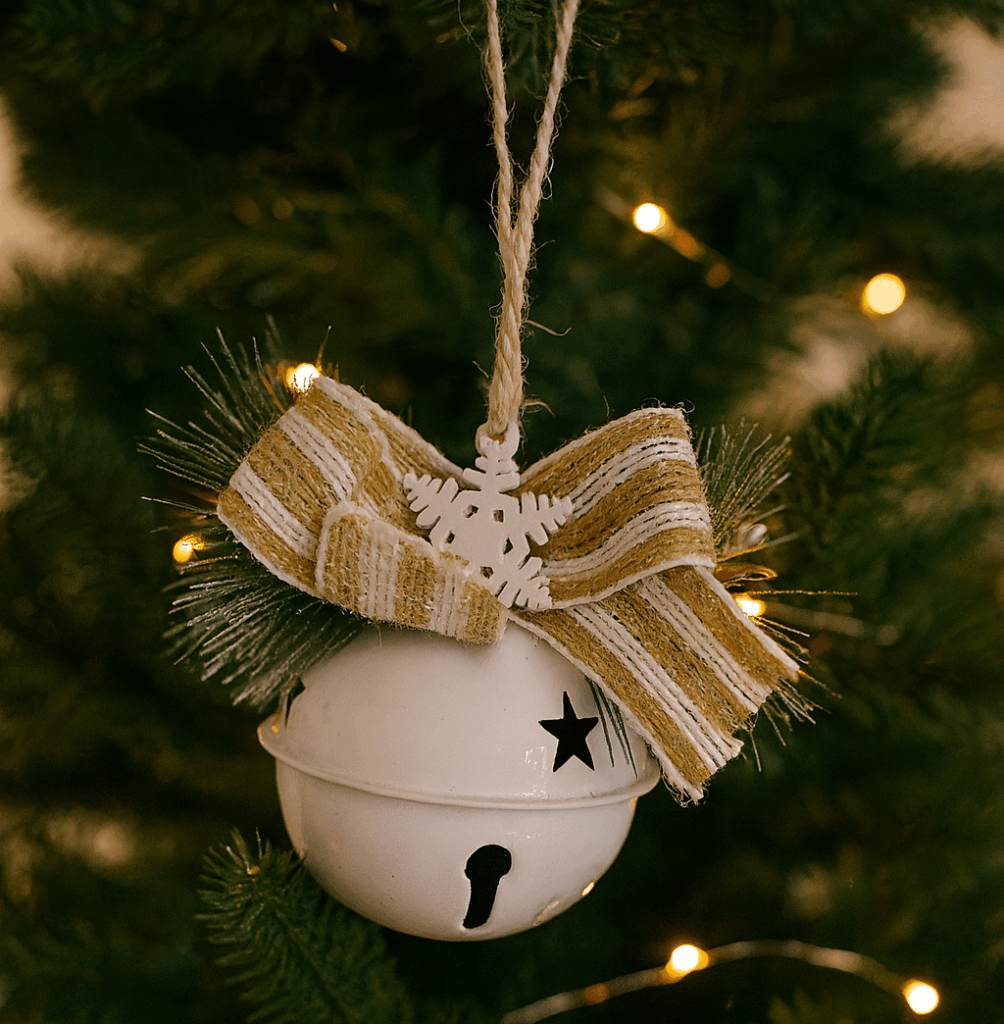 Snow Crème 11cm Hanging Bell - Home Land Furnishings